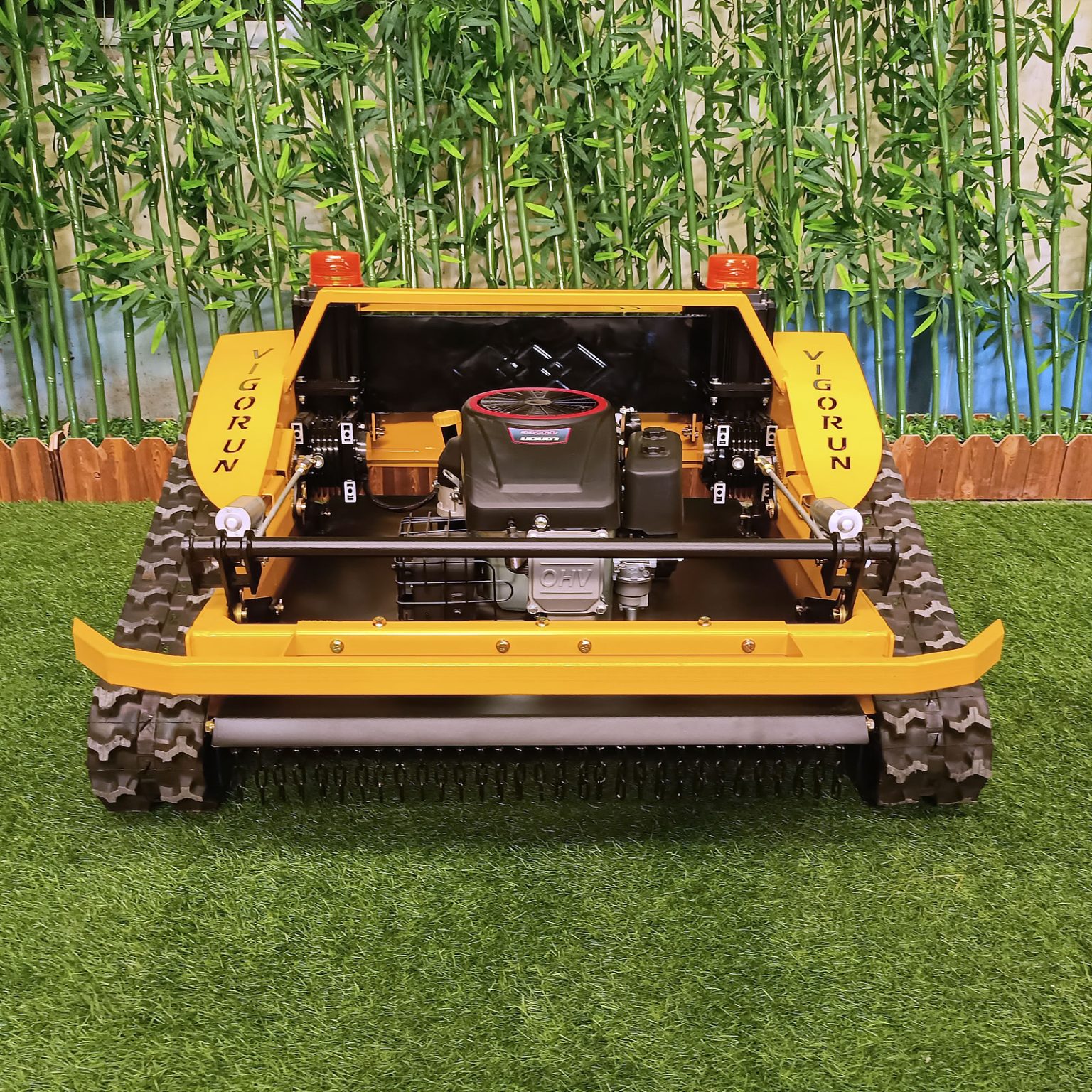 Yellow Remote Controlled Tracked Brush Mower (VTLM800) – Vigorun Remote ...